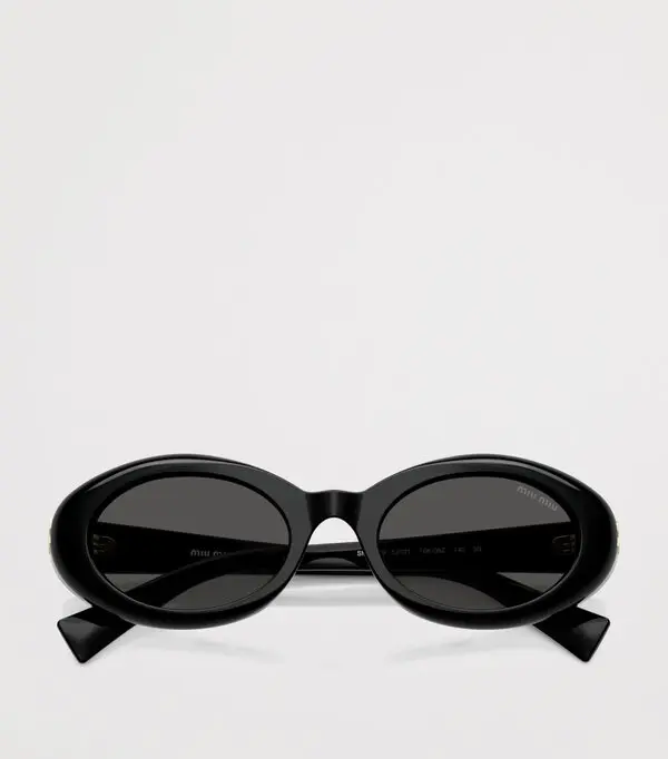 Miu Miu Oval Wrap-around Sunglasses