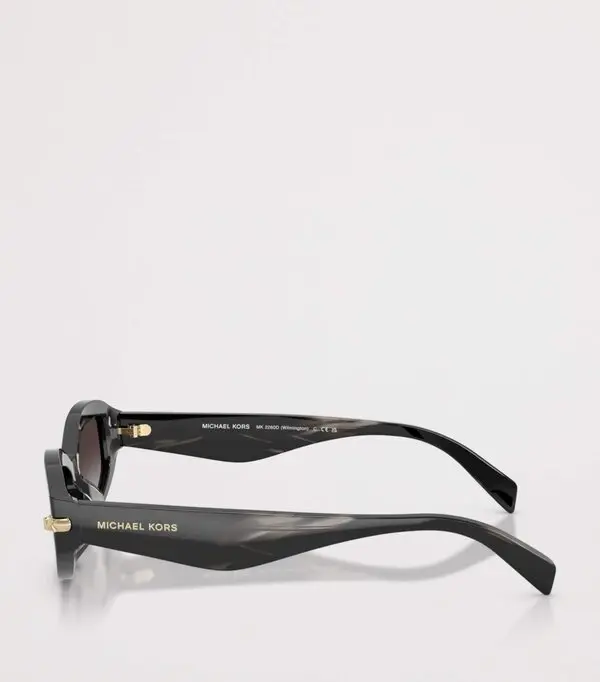 Michael Kors Wilmington Oval Sunglasses - Black