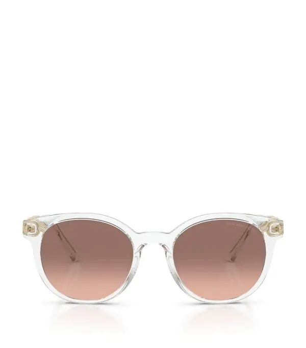 Michael Kors Pienza Round Frame Sunglasses - Clear