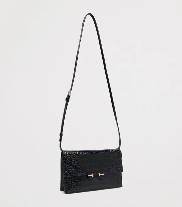 TOM FORD Small Croc-embossed Leather Bag