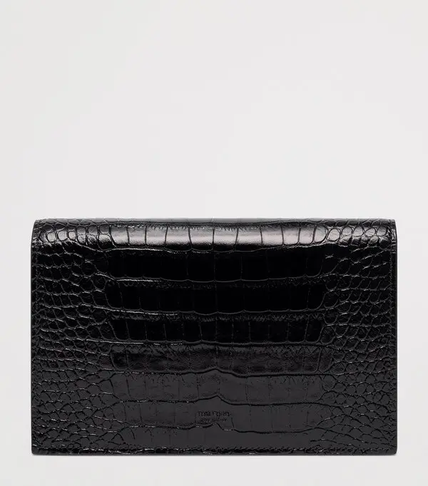 TOM FORD Small Croc-embossed Leather Bag