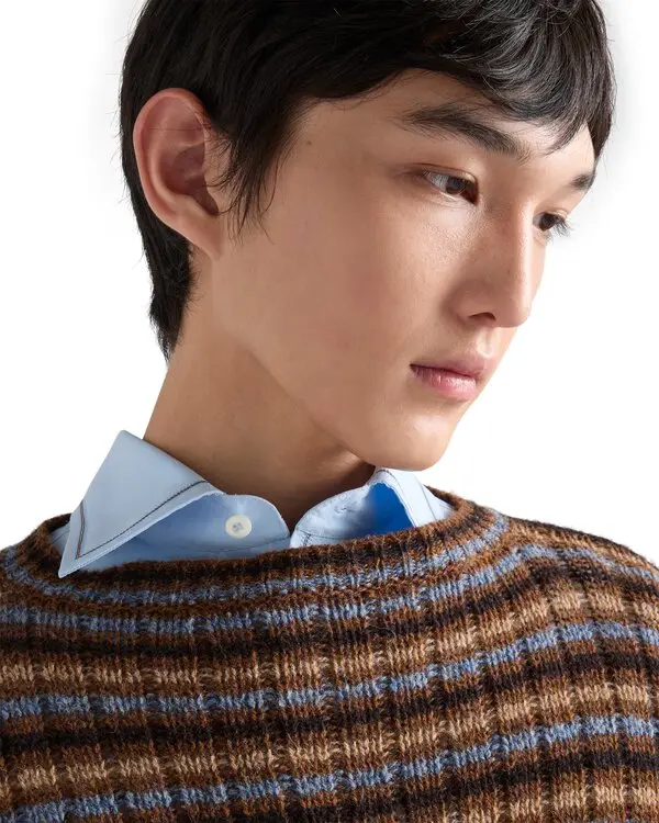 Prada Shetland Wool Boat Neck Sweater