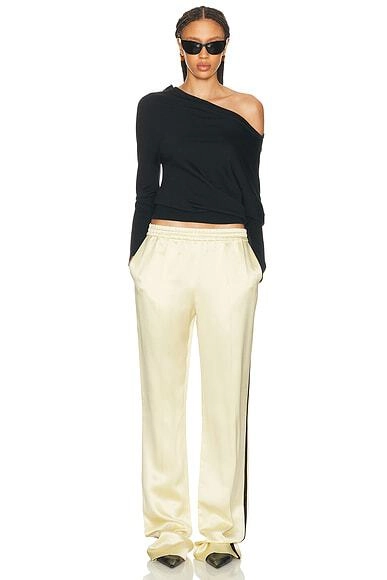 TOM FORD Wool Silk One Shoulder Top