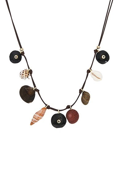Éliou Moku Wrap Necklace With Shell And Stone Pendants - Multi