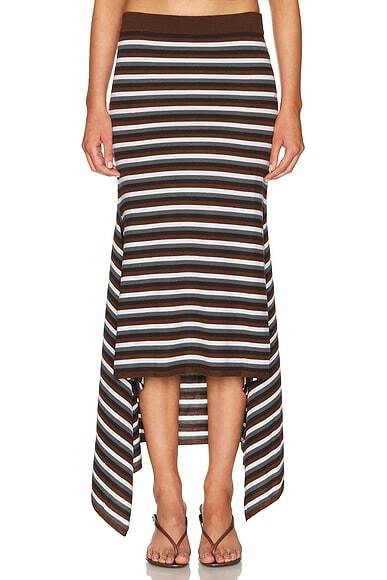 Monse Stripe Cascade Skirt