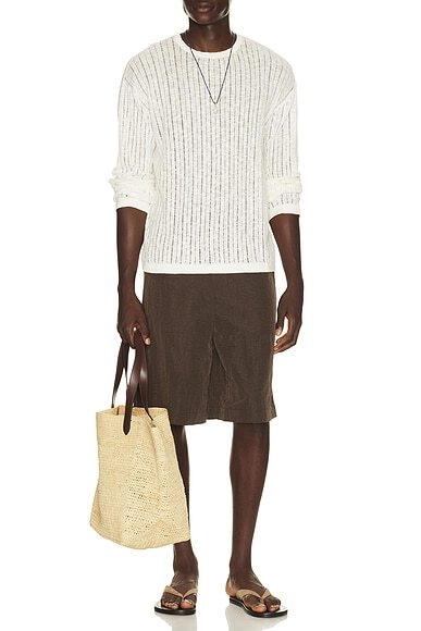 Commas Pointelle Knit Sweater - Off White