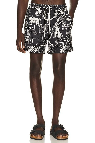 Oas Gensou Swim Shorts - Black