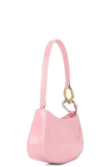 Staud Ollie Bag In Polished Calf Leather - Cherry Blossom