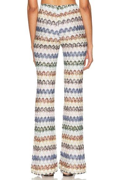 Missoni Metallic Knit Flare Trousers - Multi Light