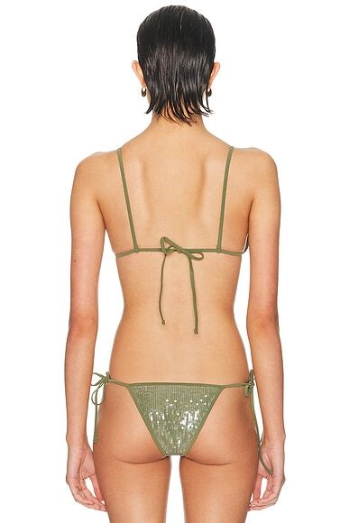 TROPIC OF C Sequin Equator Bikini Top - Fern
