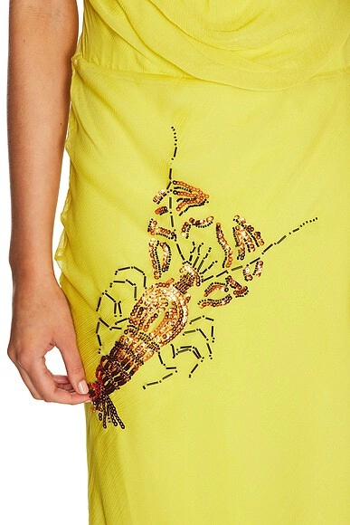 Staud Simona Sequined Graphic Midi Dress