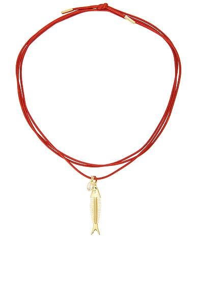 Éliou Spina Wrap Necklace - Red