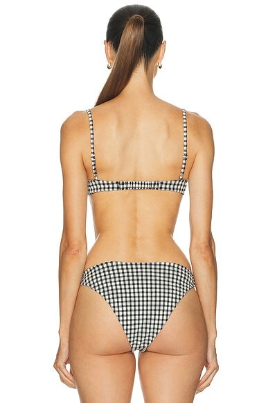 JUILLET Ingrid Bikini Top - Tuxedo Plaid