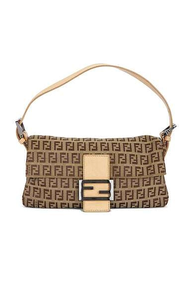 Fendi Zucchino Baguette Shoulder Bag