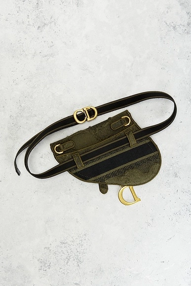 Dior Embroidered Camouflage Saddle Belt Bag