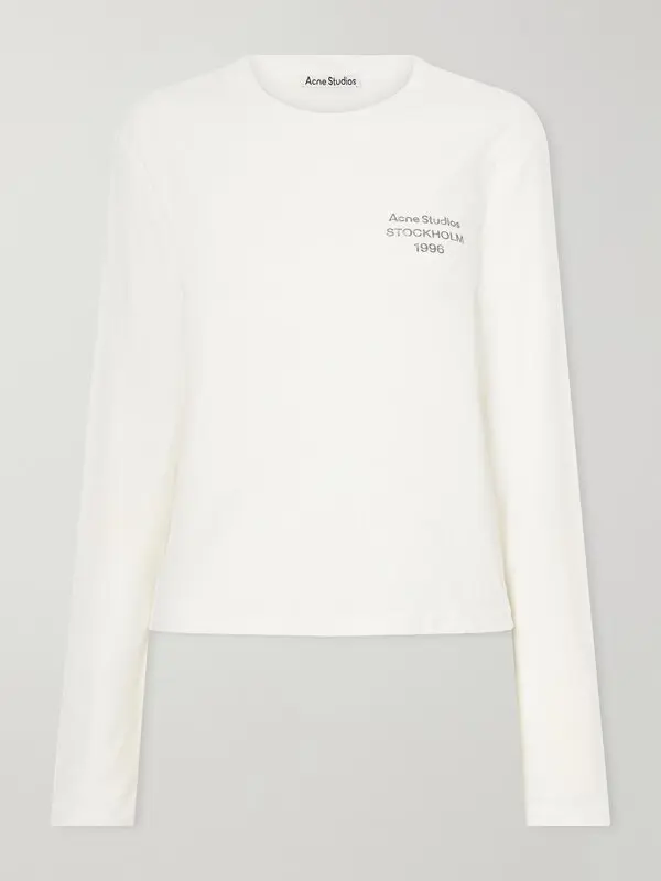 Acne Studios Distressed Logo T-shirt - Neutrals