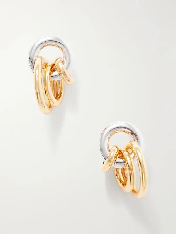 LAURA LOMBARDI Aria Two Tone Hoop Earrings - Multi