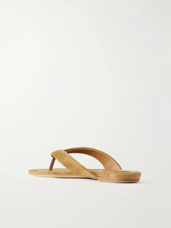 Le Monde Beryl Suede Flip Flops - Brown
