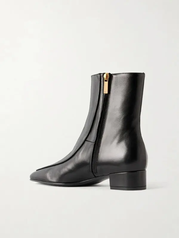 HERBERT LEVINE Shadow Ban Leather Ankle Boots