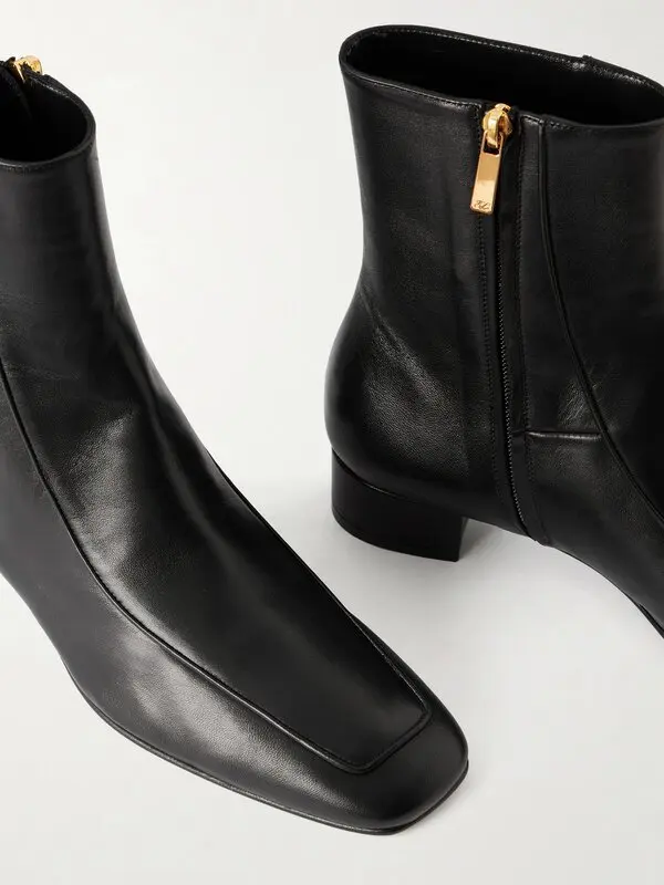 HERBERT LEVINE Shadow Ban Leather Ankle Boots