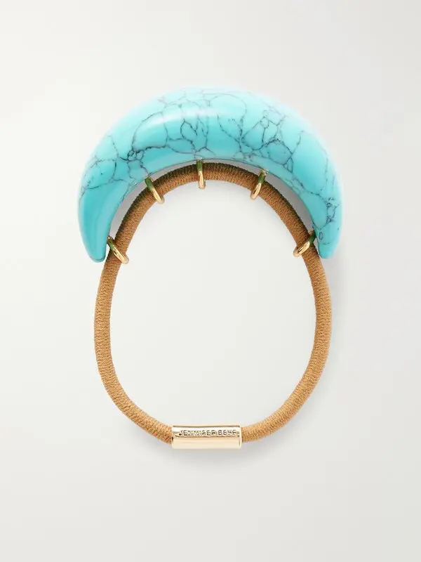 JENNIFER BEHR Winona Resin-embellished Hair Tie - Blue