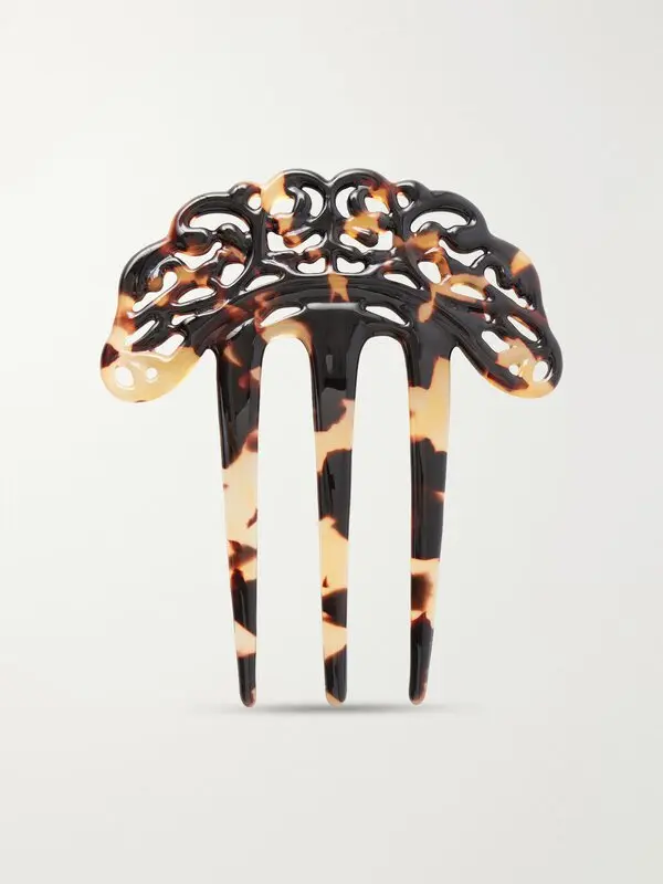 JENNIFER BEHR Marbella Patterned Acetate Hair Clip - Tortoiseshell