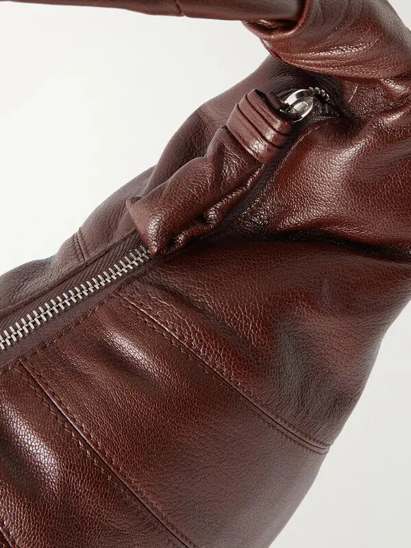LEMAIRE Croissant Paneled Leather Shoulder Bag
