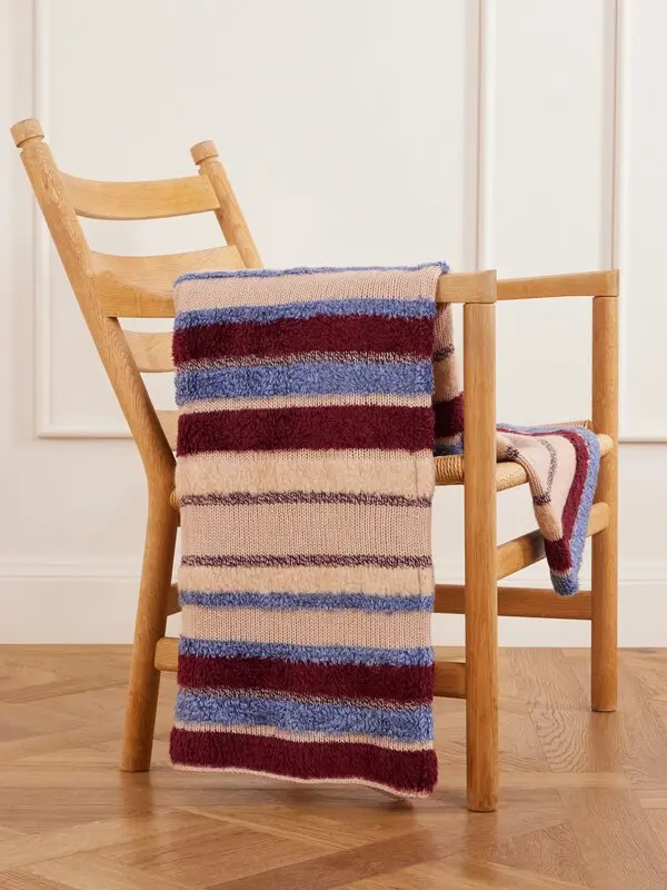 THE ELDER STATESMAN Textured Cashmere Throw - Multi