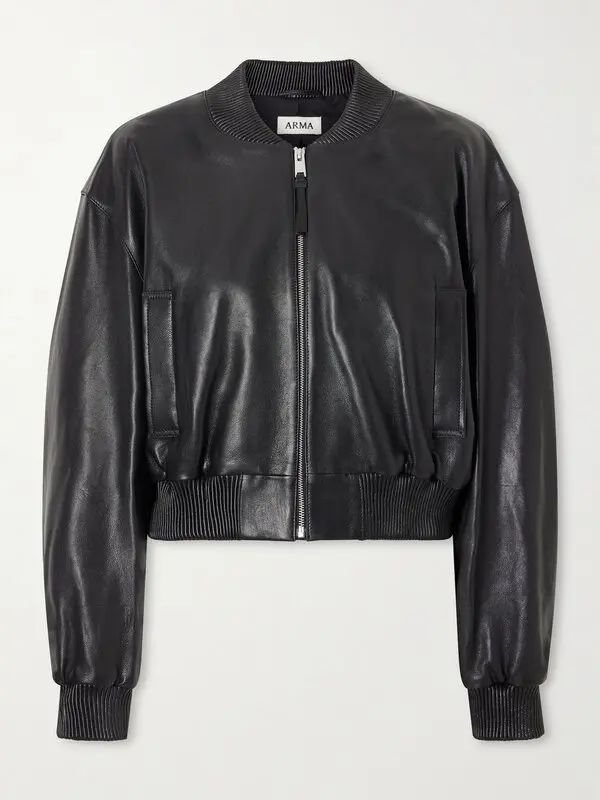 ARMA Hannan Leather Bomber Jacket