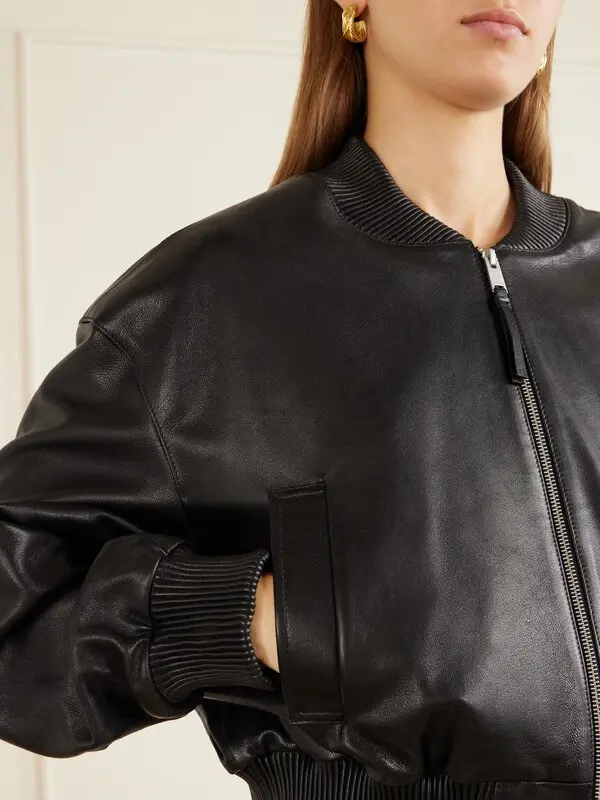 ARMA Hannan Leather Bomber Jacket
