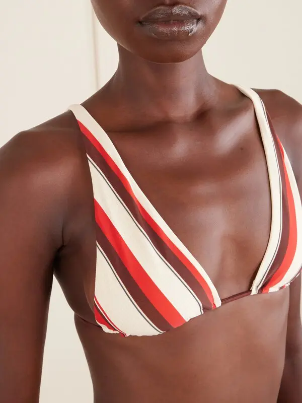 SIR. Alva Ruched Bikini Top - Red