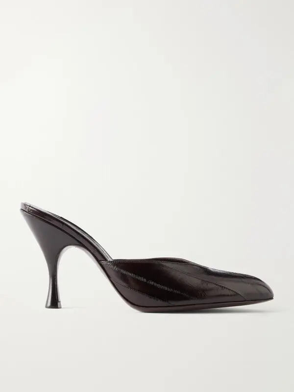 HERBERT LEVINE Sitting Pretty 95 Textured-leather Pumps