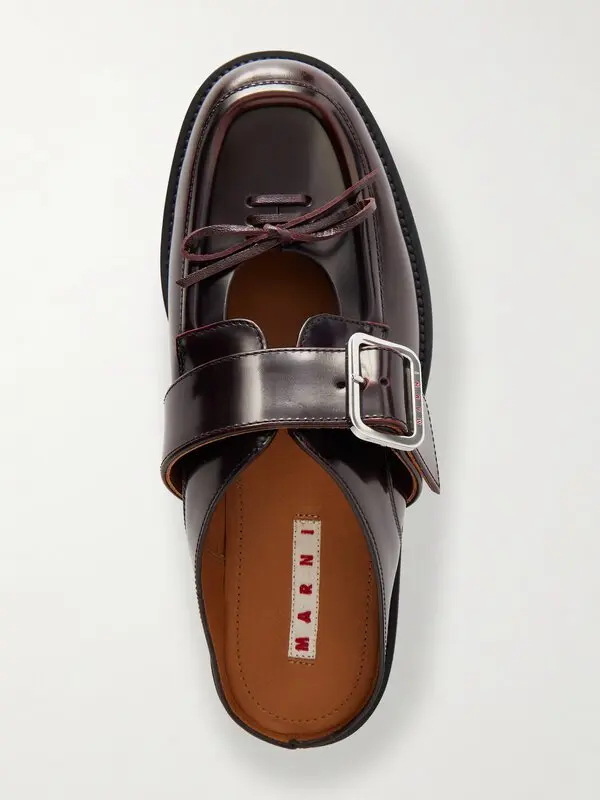 Marni Leather Sabot Slip-ons