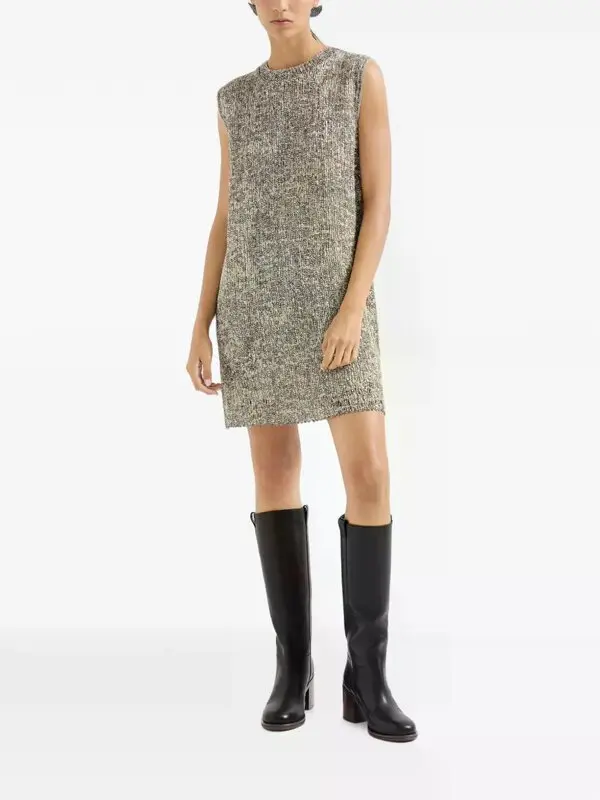 Brunello Cucinelli Knee High Leather Boots With Monili Detail - Black