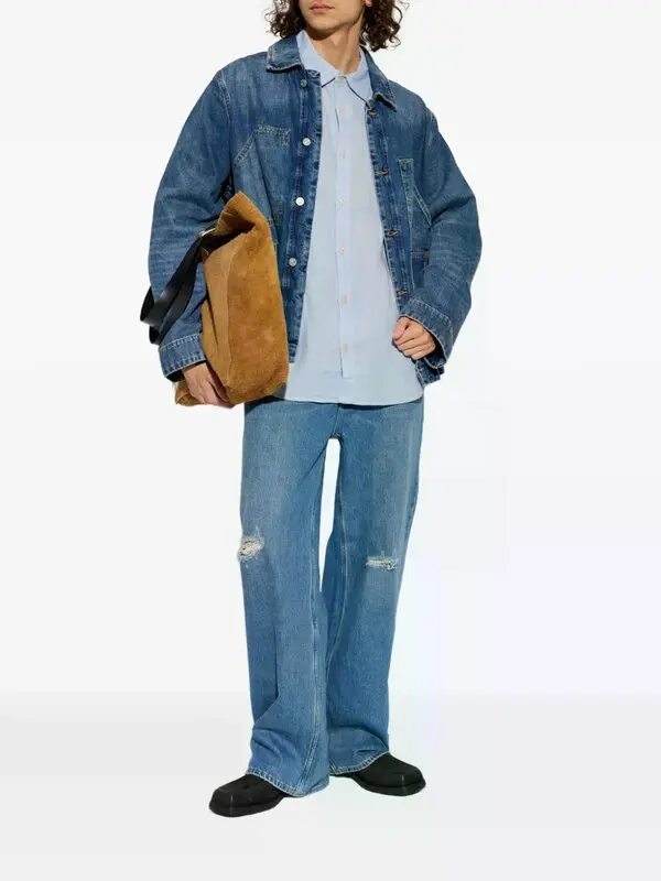 ALLSAINTS Loom Long-sleeved Shirt - Blue