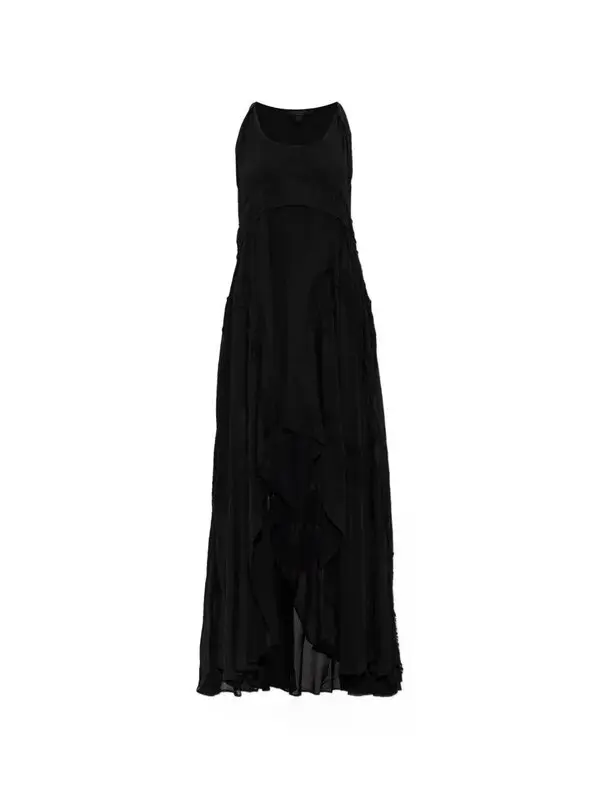 ALLSAINTS Dorina Ruffled High-low Maxi Dress - Black