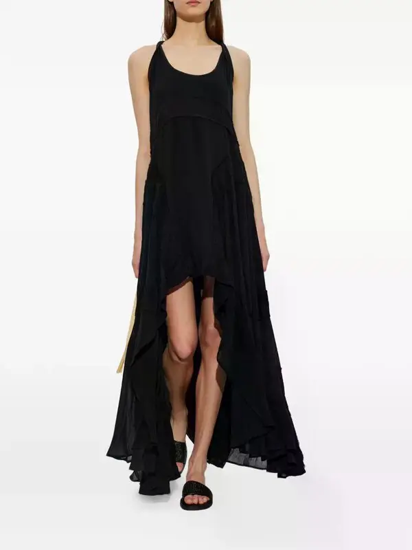 ALLSAINTS Dorina Ruffled High-low Maxi Dress - Black