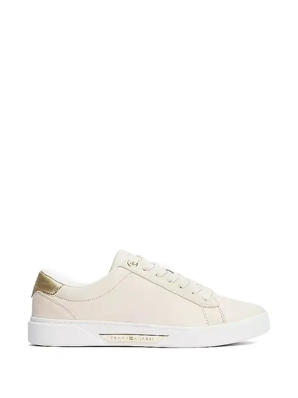 Tommy Hilfiger Leather Lace-up Sneakers - Neutrals
