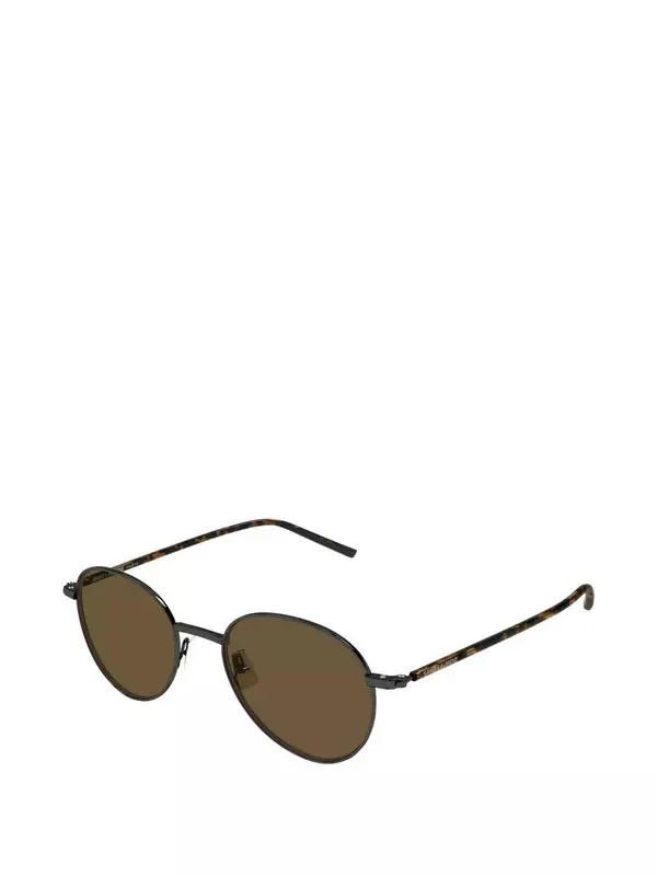 Saint Laurent Sl865 Round-frame Sunglasses - Brown