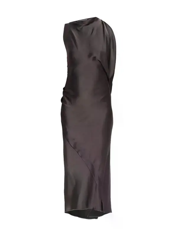 Victoria Beckham Kyra Asymmetric Ruffled Dress - Grey