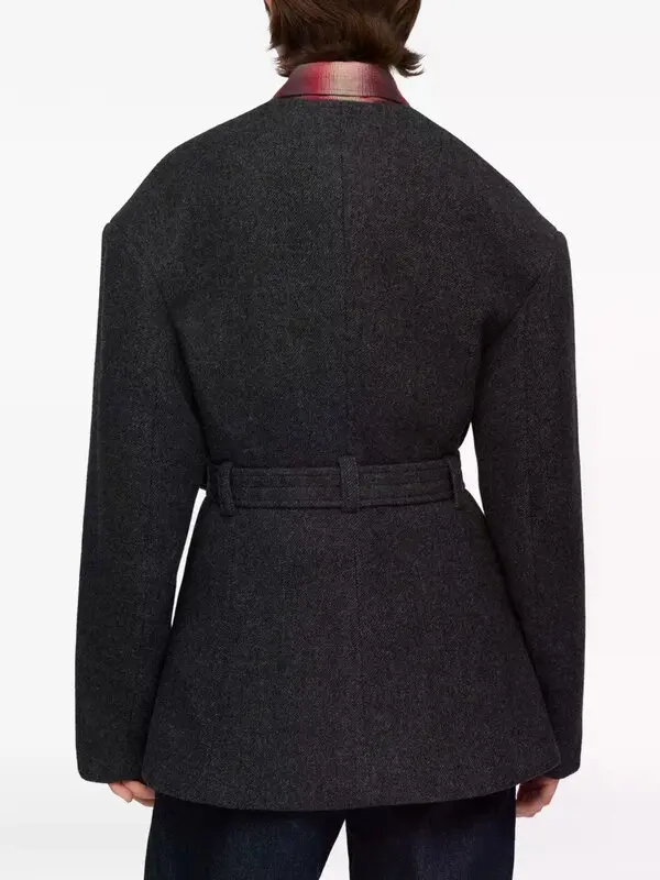 GANNI Belted Wool Jacket