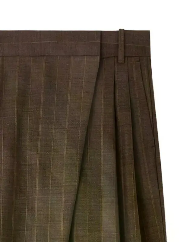 GANNI Pinstripe Wrap-front Trousers