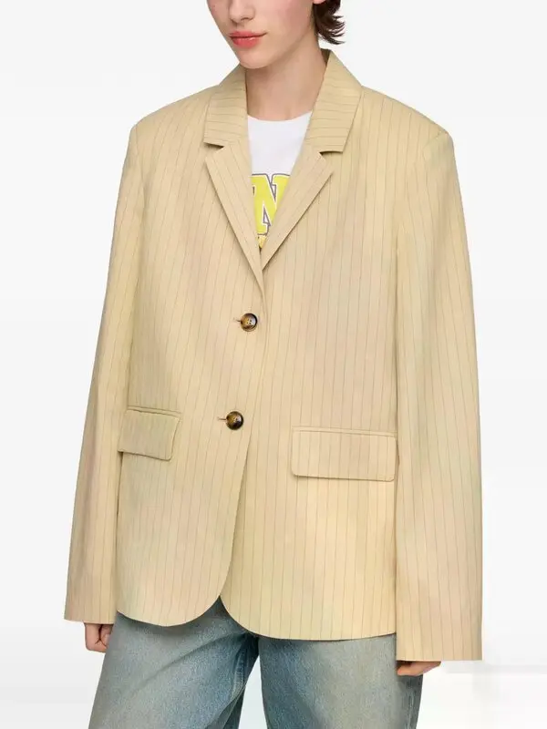 GANNI Pinstriped Blazer