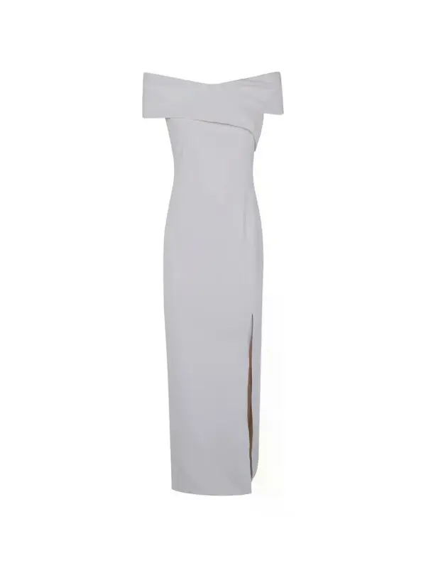Ralph Lauren Off-shoulder Midi Dress With Side Slit - White
