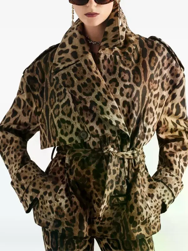 Dolce & Gabbana Leo-print Cotton Drill Jacket