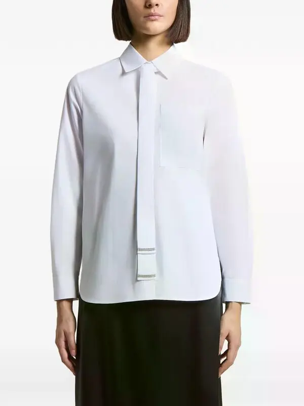 Peserico Long-sleeved Shirt With Embellished Detail