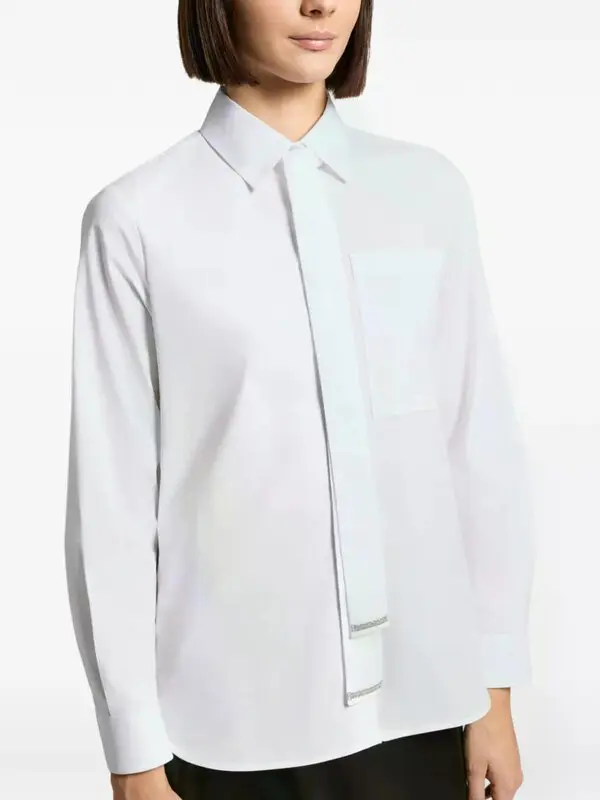 Peserico Long-sleeved Shirt With Embellished Detail