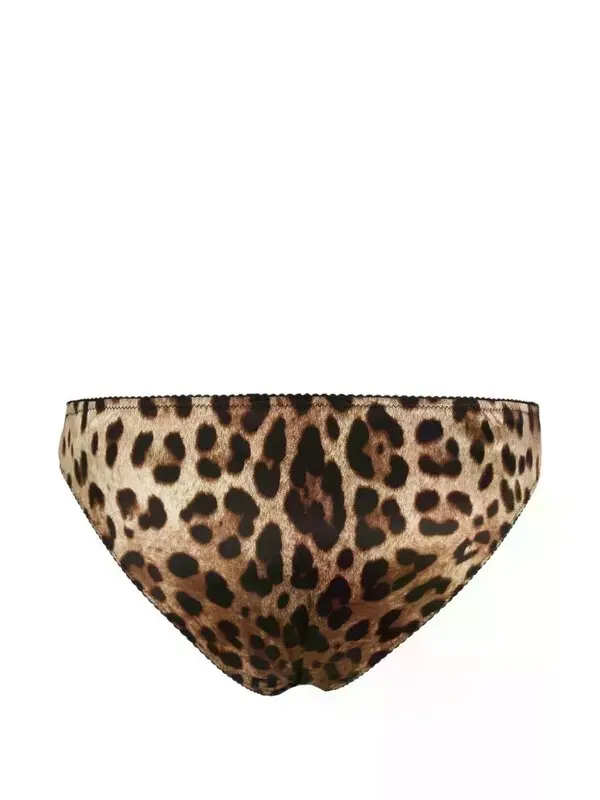 Dolce & Gabbana Leo-print Satin Briefs