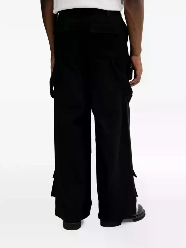 HELIOT EMIL Wide-leg Multi-pocket Cargo Trousers