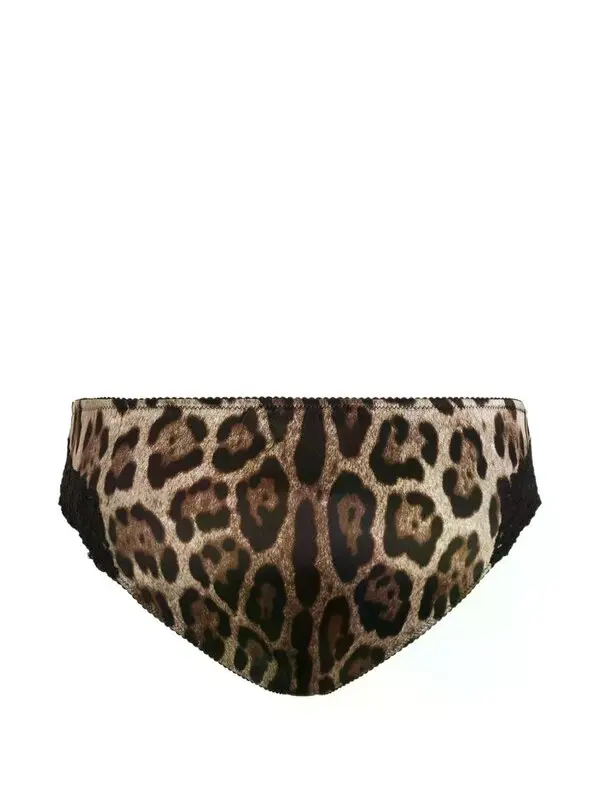 Dolce & Gabbana Leo-print Satin Bra - Neutrals